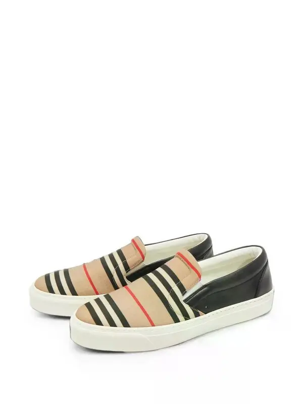 Burberry Striped Slip-on Sneakers