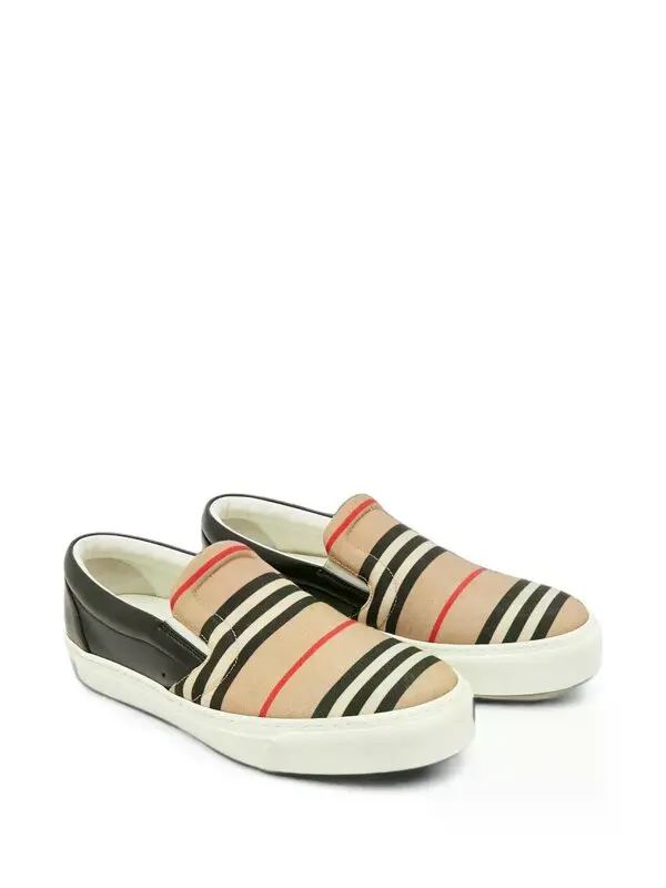 Burberry Striped Slip-on Sneakers