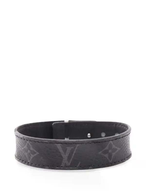 LOUIS VUITTON 2018 Monogram Eclipse Slim Bracelet