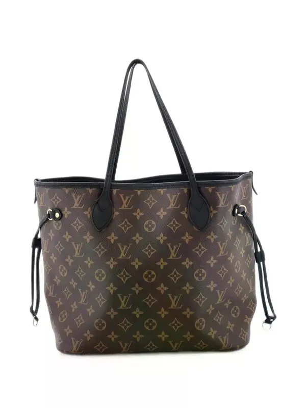 LOUIS VUITTON Neverfull Mm Monogram Canvas Tote Bag - Black