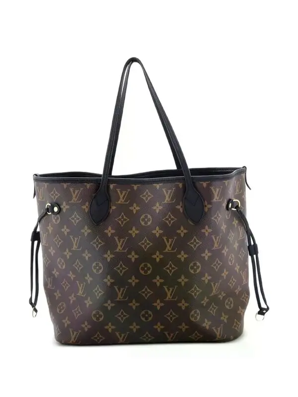 LOUIS VUITTON Neverfull Mm Monogram Canvas Tote Bag - Black