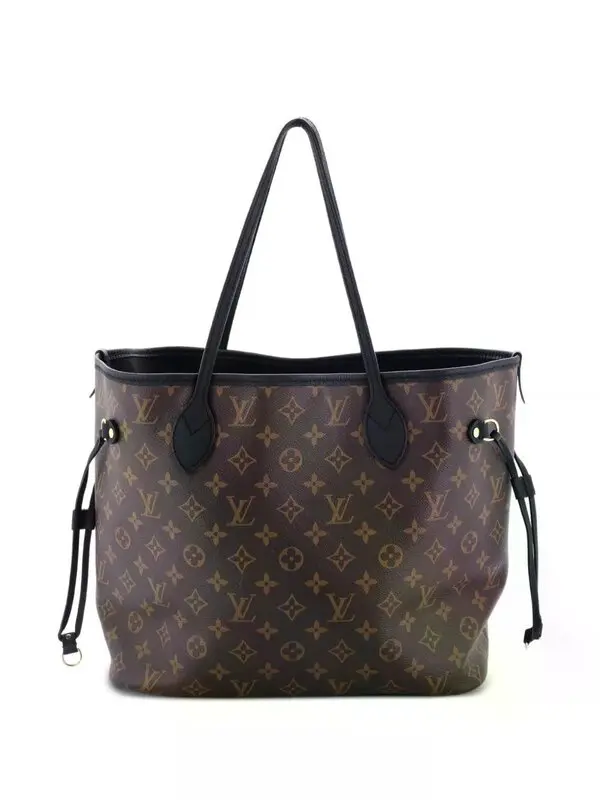 LOUIS VUITTON Neverfull Mm Monogram Canvas Tote Bag - Black