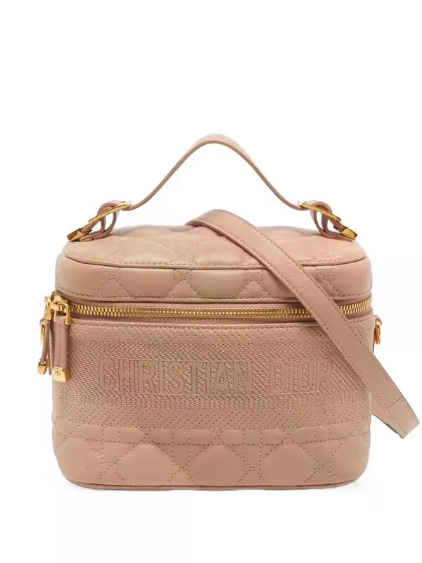 Dior 2020 Small Diortravel Cannage Makeup Bag - Neutrals