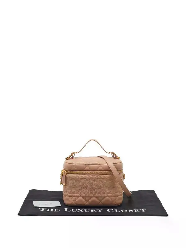 Dior 2020 Small Diortravel Cannage Makeup Bag