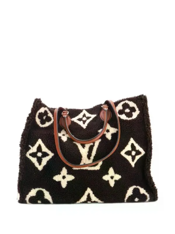 LOUIS VUITTON Teddy Fleece Gm Tote Bag - Brown