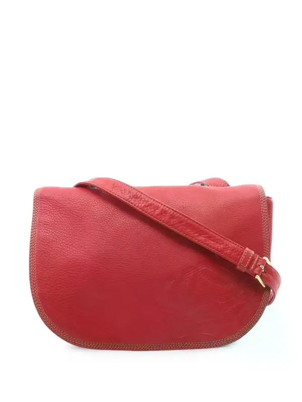 Loewe Nappa Anagram Flap Crossbody Bag - Red