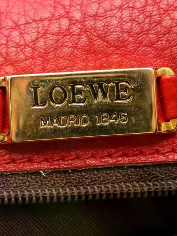 Loewe Nappa Anagram Flap Crossbody Bag - Red