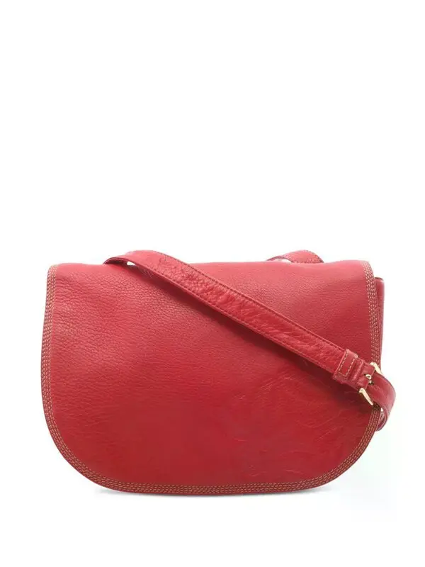 Loewe 2015-2026 Nappa Anagram Flap Crossbody Bag - Red
