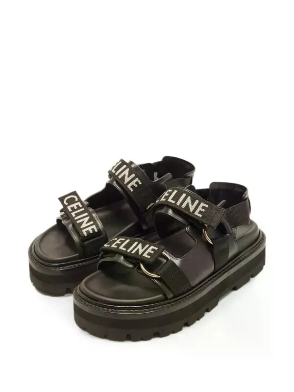 Celine Logo-print Chunky Platform Sandals