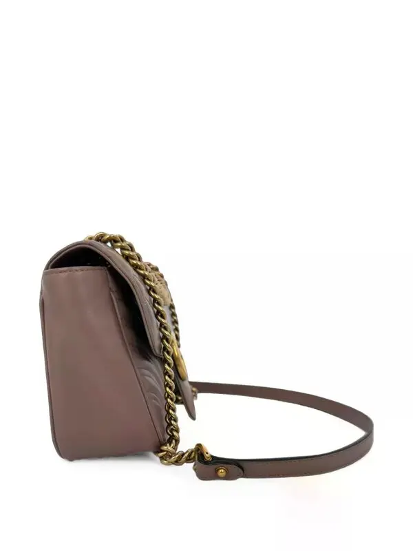 Gucci Gg Marmont Chevron Shoulder Bag - Pink