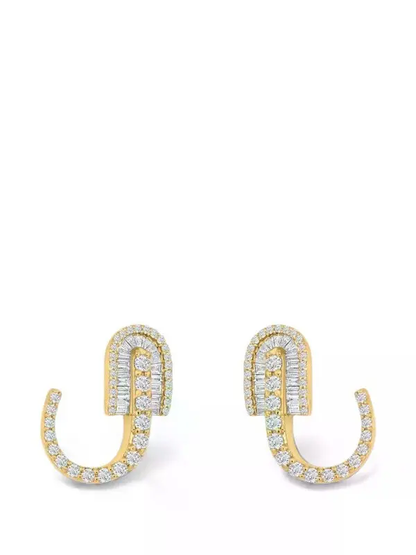 U LOS ANGELES Diamond Hoop Earrings