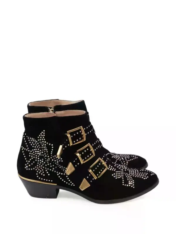 Chloé Susanna Studded Ankle Boots - Black