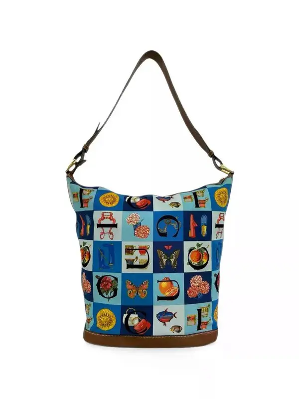 Gucci 1990-2000 Printed Canvas Shoulder Bag