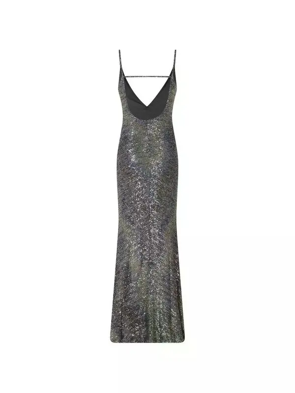 Missoni Sequin-embellished V-neck Maxi Dress - Brown