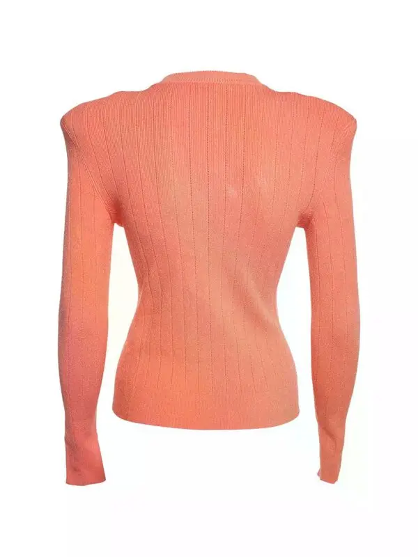 Balmain Rib-knit Sweater With Button Embellishments
