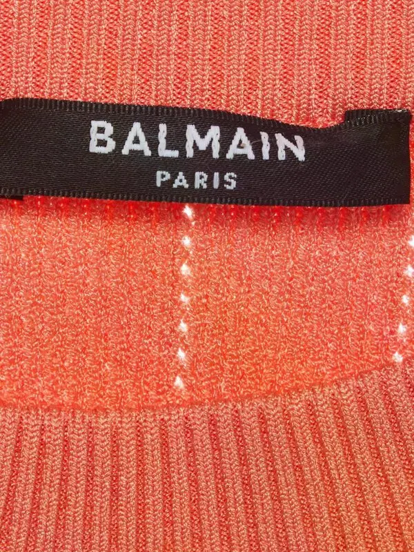 Balmain Rib-knit Sweater With Button Embellishments
