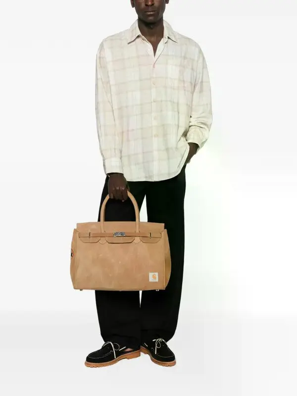 ANOTHER CHANCE Logo-patch Buckled Tote Bag