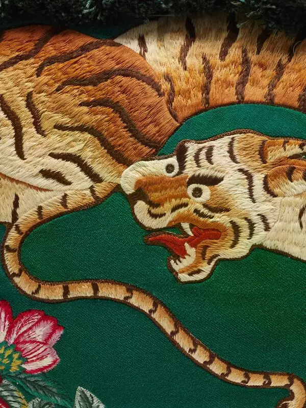 Gucci Tiger-embroidered Pillow