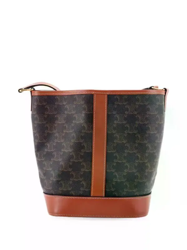 Celine Triomphe Coated Canvas Small Bucket Bag