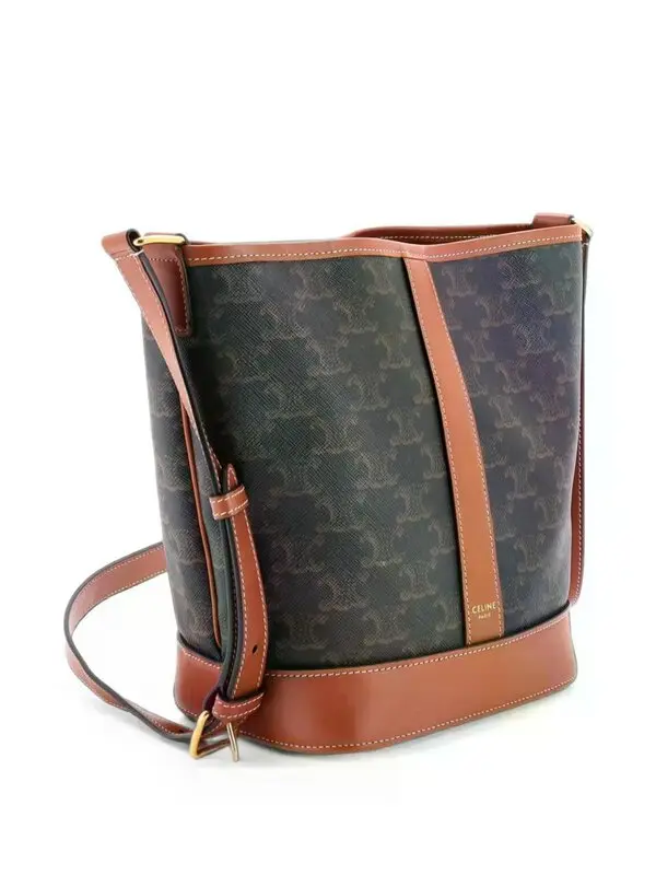 Celine Triomphe Coated Canvas Small Bucket Bag
