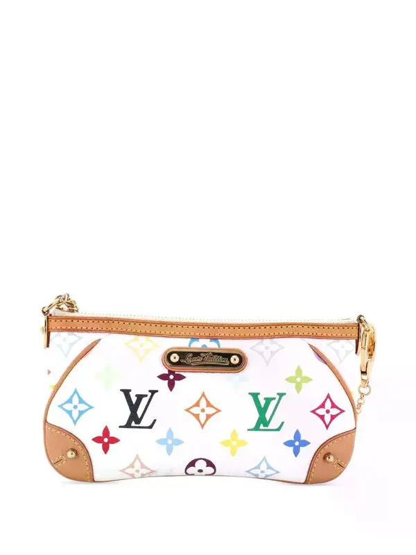 LOUIS VUITTON Milla Pochette Monogram Multicolor Mm Clutch Bag - White