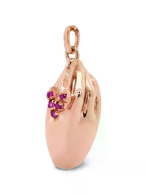 DI VOLPE Ma Che Vuoi?" Ruby Rose Gold Vermeil Pendant - Pink