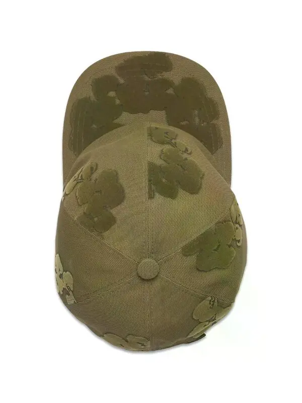 DENIM TEARS Cotton Wreath Flocked Cap - Neutrals