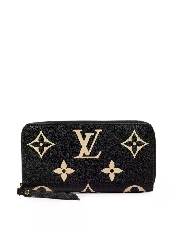 LOUIS VUITTON 2010-2026 Bicolor Monogram Empreinte Giant Zippy Wallet Long Wallets