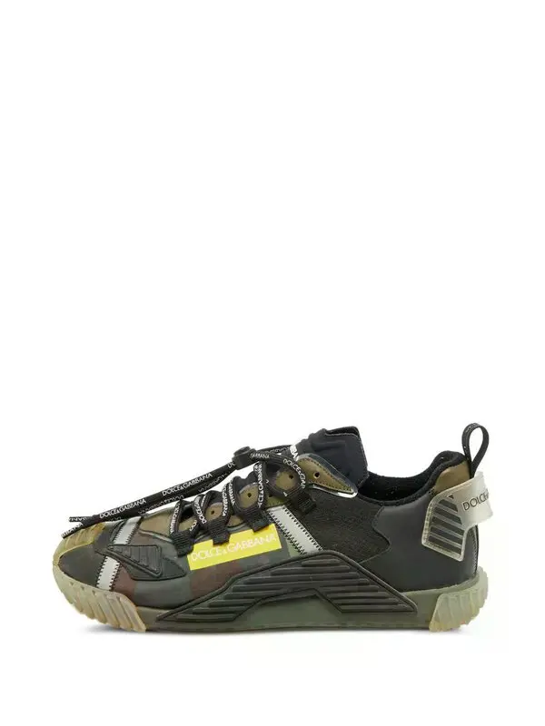 Dolce & Gabbana Camouflage Print Lace-up Sneakers - Black