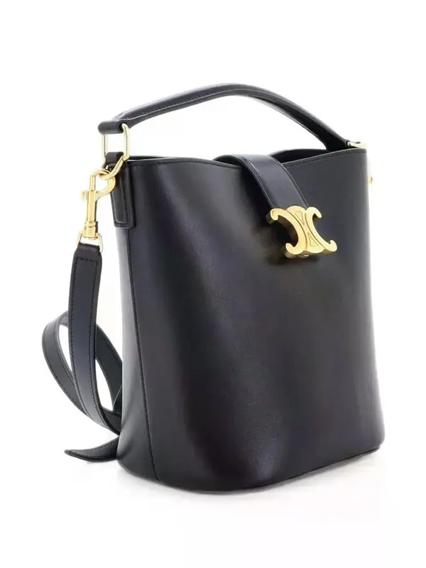 Celine Small Bucket Bag In Leather - Black