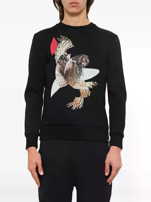 Neil Barrett Owl Print Crew Neck Sweater
