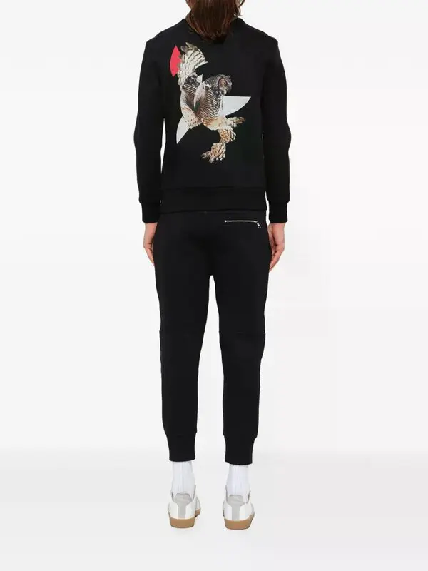 Neil Barrett Owl Print Crew Neck Sweater