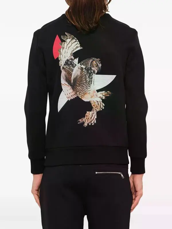 Neil Barrett Owl Print Crew Neck Sweater