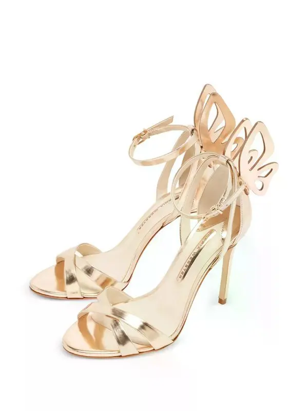 SOPHIA WEBSTER Madame Chiara Butterfly-detail Stiletto Sandals - Gold