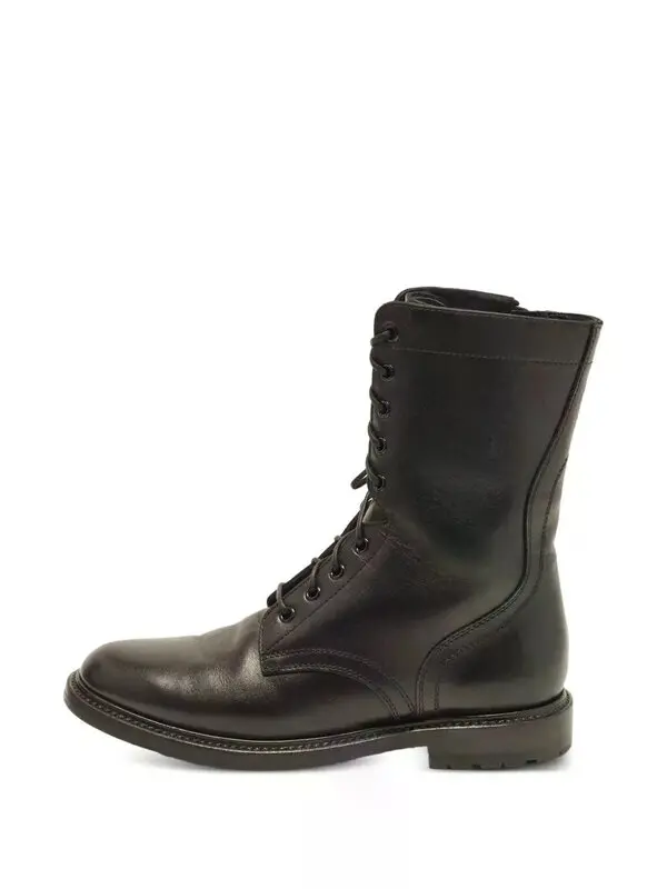 Celine Leather Lace-up Combat Boots