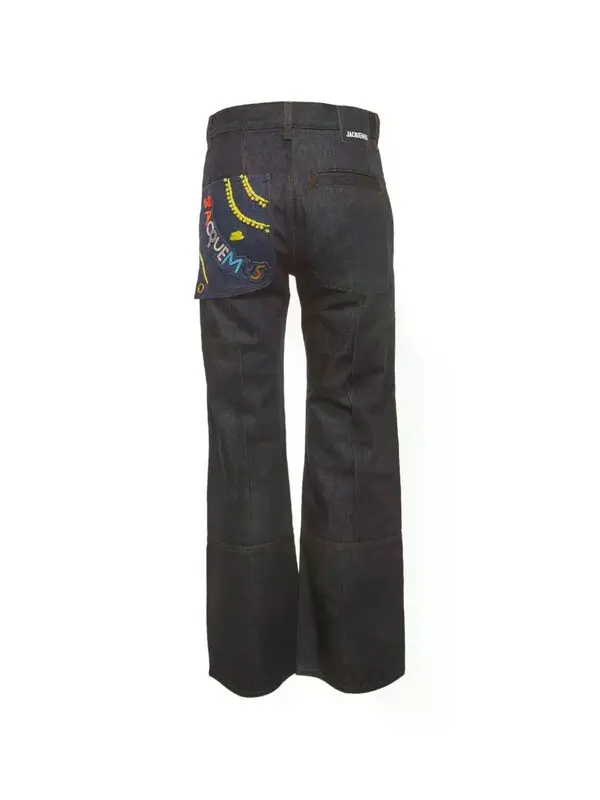 Jacquemus Le De Nîmes Bordado Straight-leg Jeans