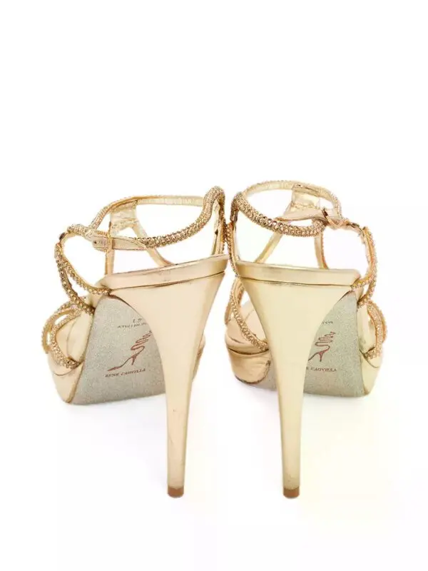 Rene Caovilla Embellished T-strap Platform Sandals