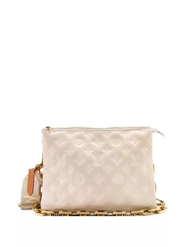 LOUIS VUITTON Coussin Bag Monogram Embossed Lambskin Pm - Neutrals
