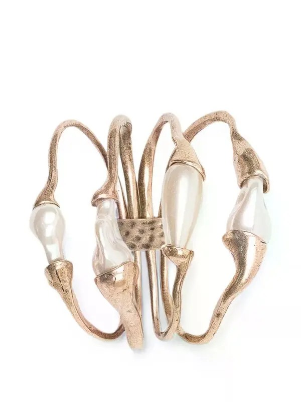 Max Mara Faux-pearl Embellished Scarf Ring