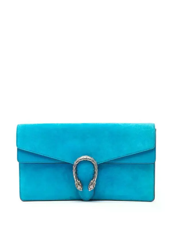 Gucci 2016-2026 Suede Dionysus Clutch Bag - Blue