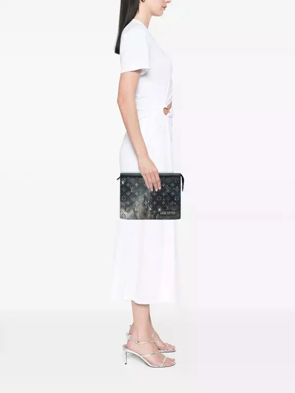 LOUIS VUITTON Monogram Galaxy Pochette Voyage Mm Clutch Bag