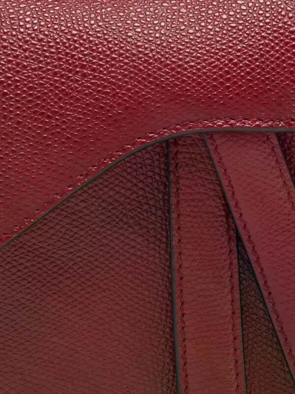 Dior 2019 Mini Saddle Leather Tote Bag - Red