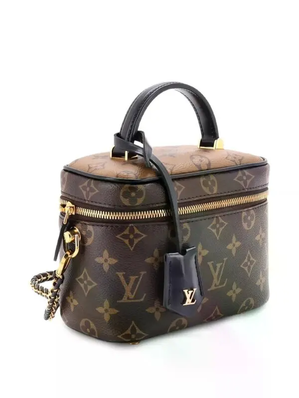 LOUIS VUITTON Vanity Handbag Reverse Monogram Canvas Pm Satchel - Brown