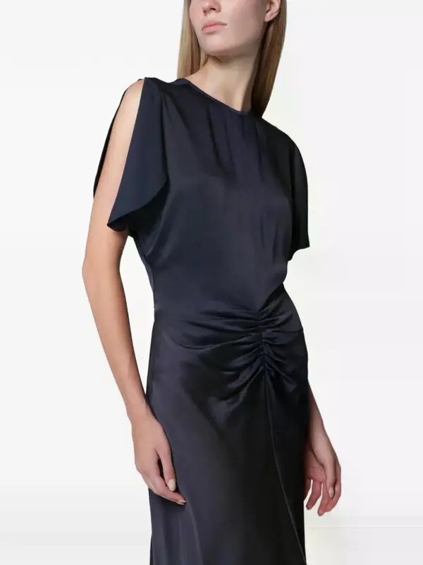Victoria Beckham Bela Ruched Midi Dress