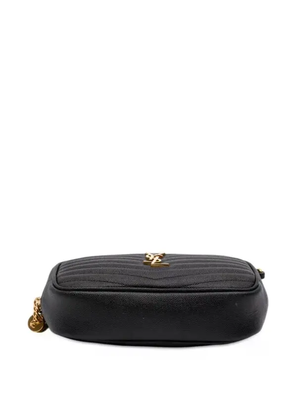 Saint Laurent 2020 Mini Grain De Poudre Monogram Lou Camera Bag Crossbody Bag