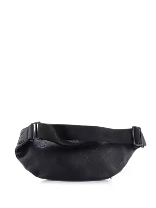 LOUIS VUITTON Rush Bumbag Monogram Shadow Leather Belt Bag - Black