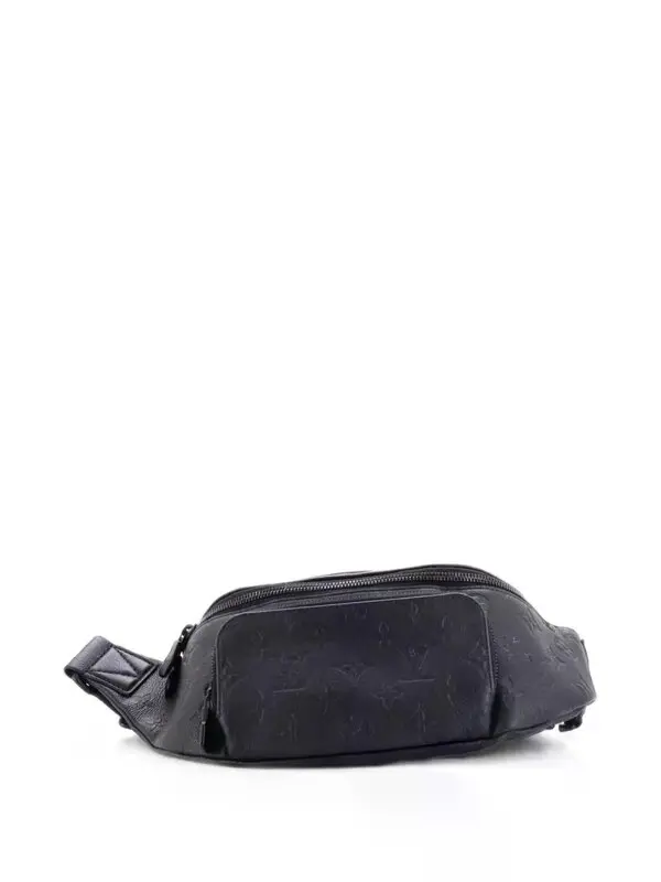 LOUIS VUITTON Rush Bumbag Monogram Shadow Leather Belt Bag - Black