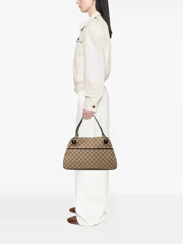 Gucci 2000-2015 Gg Canvas Eclipse Shoulder Bag - Neutrals