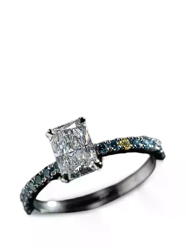 SOLO FOR DIAMONDS Radiant-cut Diamond-embellished Ring