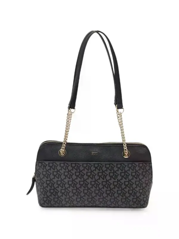 Dkny 2022 Medium Bryant Park Monogram Shoulder Bag - Black
